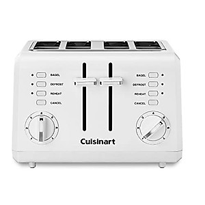 Cuisinart CPT-142P1 4-Slice Compact Plastic Toaster, White