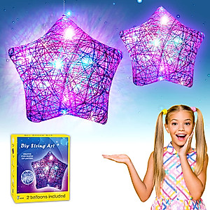 luvinkiddoll 3D String Art Crafts for Kids DIY LED Star Lantern Arts and Crafts for Kids Ages 8-12 Gifts for Girls and Boys 8, 9, 10, 11, 12 Year Old