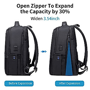 Arctic Hunter 15.6 inch Large-Capacity Backpack Laptop Backpack Men Business Travel Bag School Bag Multifunctional Black