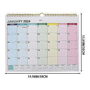 NUOBESTY 2024-2025 Wall Calendar Hanging Calendar Flip Schedule Calendar from Jan. 2024- Jun. 2025 Table Calendar Planner Calendar New Year Calendar for Home Office