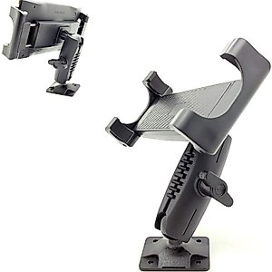 Heavy Duty Tablet GPS Smartphone AMPS Drill Base Dash ELD Mount for Truck Van Commercial Vehicle Semi Fleet Limo (Holder fit all Tablets & Phones iPhone)