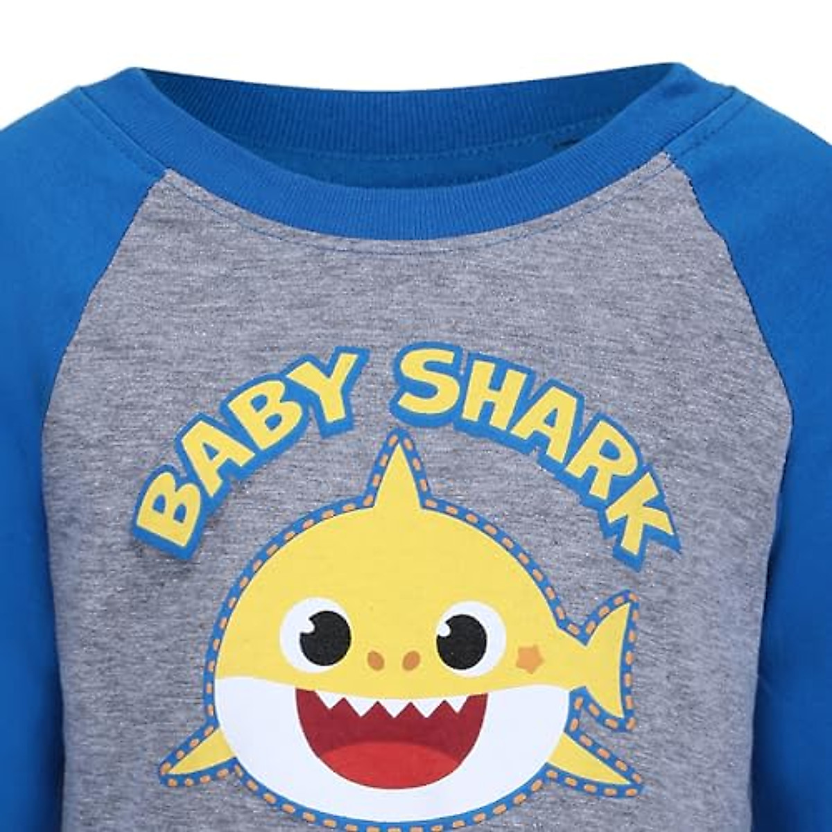 Nickelodeon Baby Shark Boys Long Sleeve Raglan Shirt for Toddlers