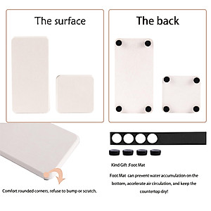 NiuYichee Set of 4 Water Absorbent Diatomite Tray, diatomaceous Earth Kitchen soap Dish,Hand soap Holder, Water Absorbing Stone Used for Plants & toiletries in The Modern Home