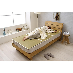 FULI Japanese Tatami Igusa Rush Grass Sleeping Mat, Mattress Pad Futon Topper, Relaxation, Made in Japan - Full Size (53.15" x 68.50")