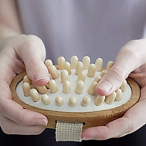 Body Brush - 5 in 1 Wet or Dry Brush, Back Brush, Shower & Bath Brush Scrubber with Non-Slip Long handle, Exfoliating Face Brush Massager, Sisal Bag, Cellulite Massager, Natural Bristle, Gift Set