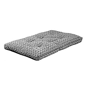 MidWest Homes for Pets Deluxe Dog Beds | Super Plush Dog & Cat Beds Ideal for Dog Crates | Machine Wash & Dryer Friendly, 1-Year Warranty,Gray, 48-Inch