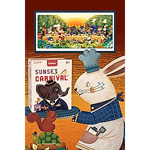 YOGEON 500 Piece Jigsaw Puzzle, 13”x30”, Perfect for Ages 8-10,4-8, Family Puzzle to Sunset Carnival Puzzle, Educational Puzzles Toysfor Boys and Girls, Great Gift for Animal Lovers