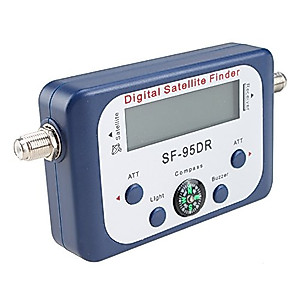 AGPtek Digital Satellite Signal Finder Meter for Dish Network Directv FTA with Compass and Audio Tone - Blue
