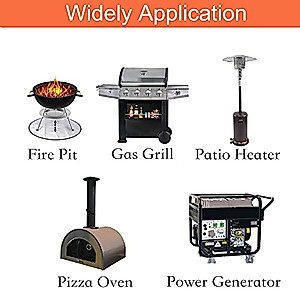 Kinchoix 70ft 1/2'' Natural Gas Line Gas Tubing Pipe Kit for Construction Heaters NG Appliance Propane Equipment with 2 Male Fittings