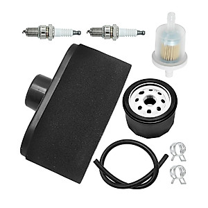 Anxingo 11013-7047 Air Filter 49065-7007 Oil Filter Spark Plug for Kawasaki FR651V FR691V FR730V FS481V FS541V FS600V FS651V FS691V 4-Stroke Engine John Deere BobCat Gravely Lawn Mower Tune Up Kit