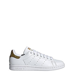 adidas Originals Women's Stan Smith (End Plastic Waste) Sneaker, White/White/Gold Metallic, 6