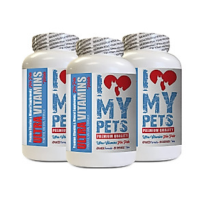 I LOVE MY PETS LLC Dog Bone Supplement Best - PET Ultra Vitamins - Dogs Cats Health - Best Benefits - Vitamin d for Dogs - 270 Treats (3 Bottles)