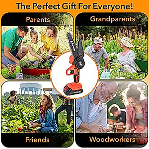 Mini Chainsaw 6 Inch Cordless, Super Powerful Taranzy Mini Chain Saw, Mini Chainsaw Cordless Chainsaw, Electric Chainsaw Cordless Battery Chainsaw, Handheld Electric Saw, Wood Cutting Tree Trimming