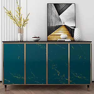 YENHOME 30"x118" Marble Peel and Stick Countertop for Kitchen Counter Contact Paper Marble Vinyl Countertop Paper Waterproof Wall Paper for Kitchen Cabinets Countertop Cover Upgrade Furniture