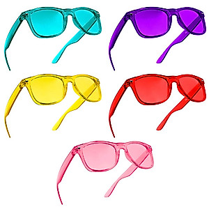 PURPLE CANYON Color Therapy Glasses 10 Pack for Chakra Healing, Chromotherapy, and Mood