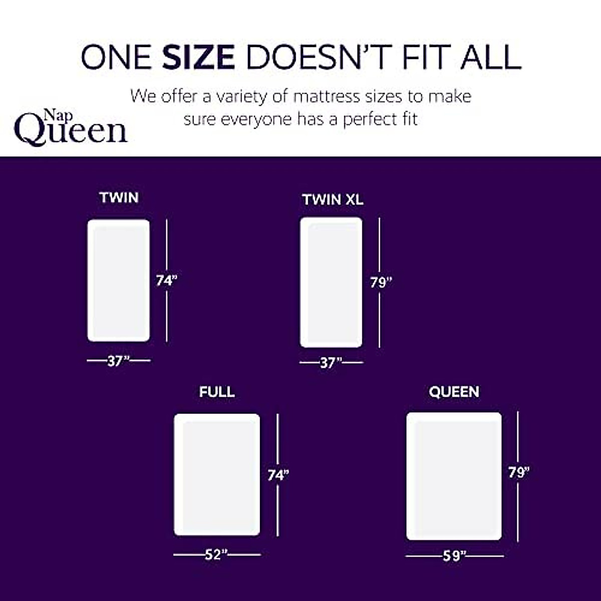 NapQueen 8 Inch Innerspring Full Size Medium Firm Memory Foam Mattress, Bed in a Box White