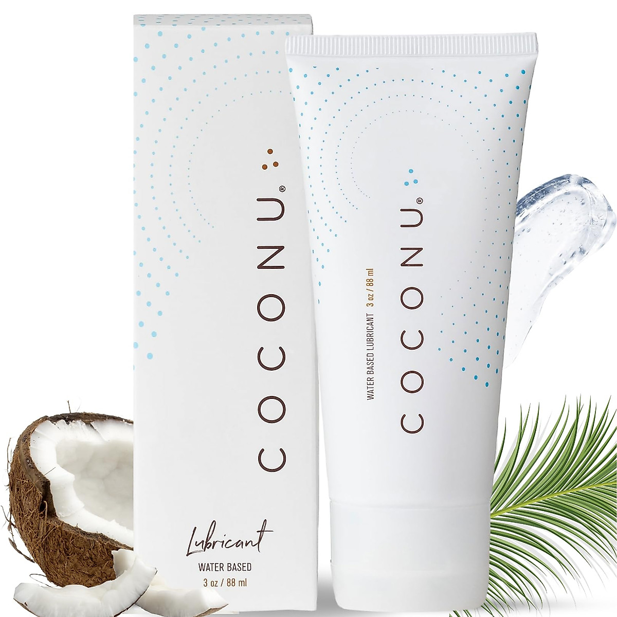 Coconu Water Based Personal Lubricant | Vegan | for Couples, Men, Women and Personal Use | Cruelty Free, Edible, Hypoallergenic | 3.0 oz