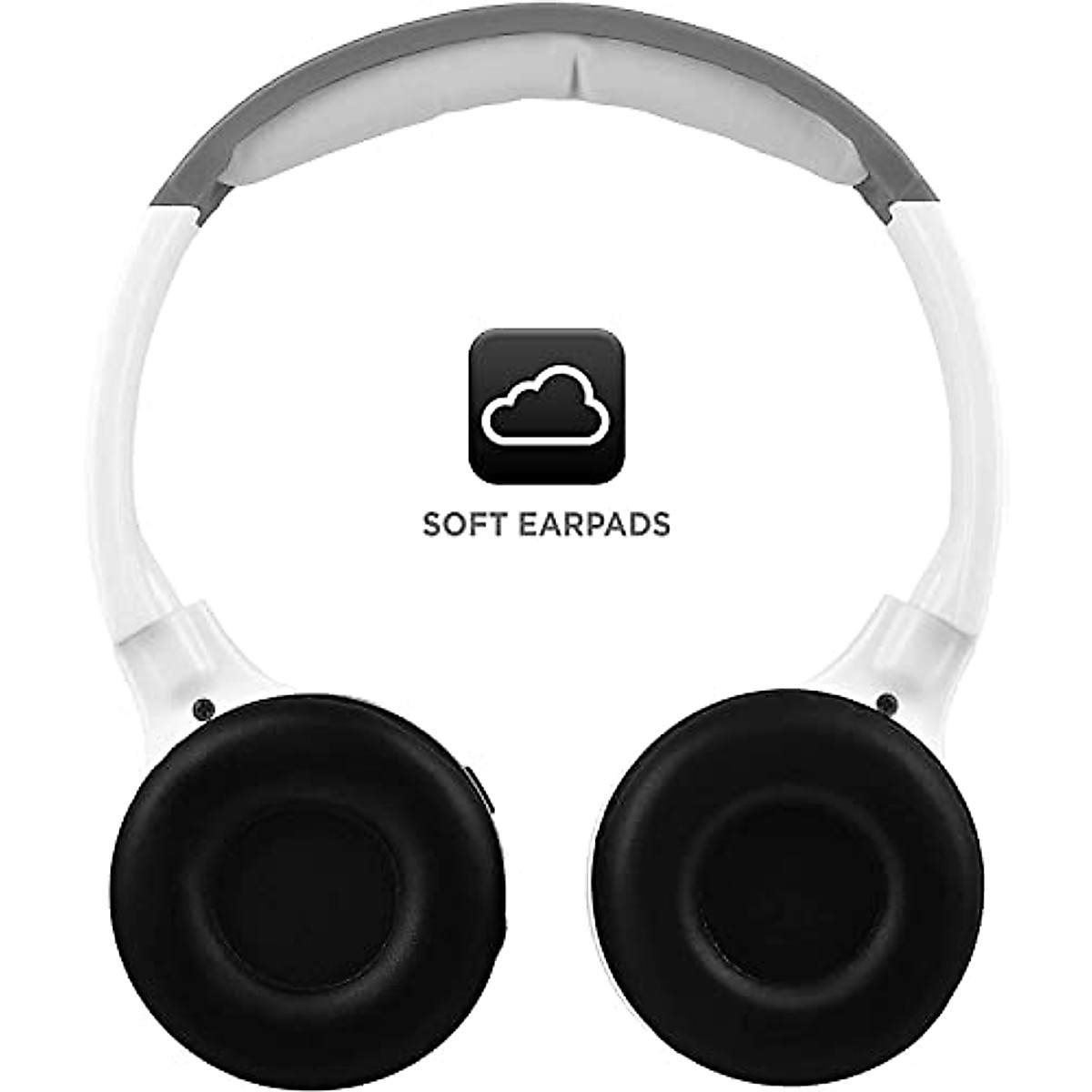 XO Vision IR630BL Universal IR Wireless Foldable Headphones - Black Wireless Bluetooth-Enabled Lightweight Portable for iPhone, Car, Kids Wireless Headphones for Universal Car Entertainment System