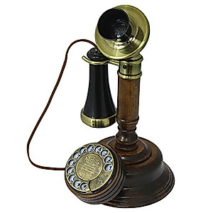Opis 1921 Cable C: The Wood Candlestick Retro Telephone/Antique Phone/Old Phone/Retro Phone/Rotary Phone/Old Telephone/Vintage Phone/Vintage Telephone / 50s Phone/Antique landline Phone