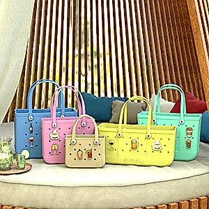 BOGGbeans Red Wine Charm for Bogg Bag, Simply Southern Totes, and Similar Styles. Acrylic 3" Drink Charm Accessories for Beach Totes