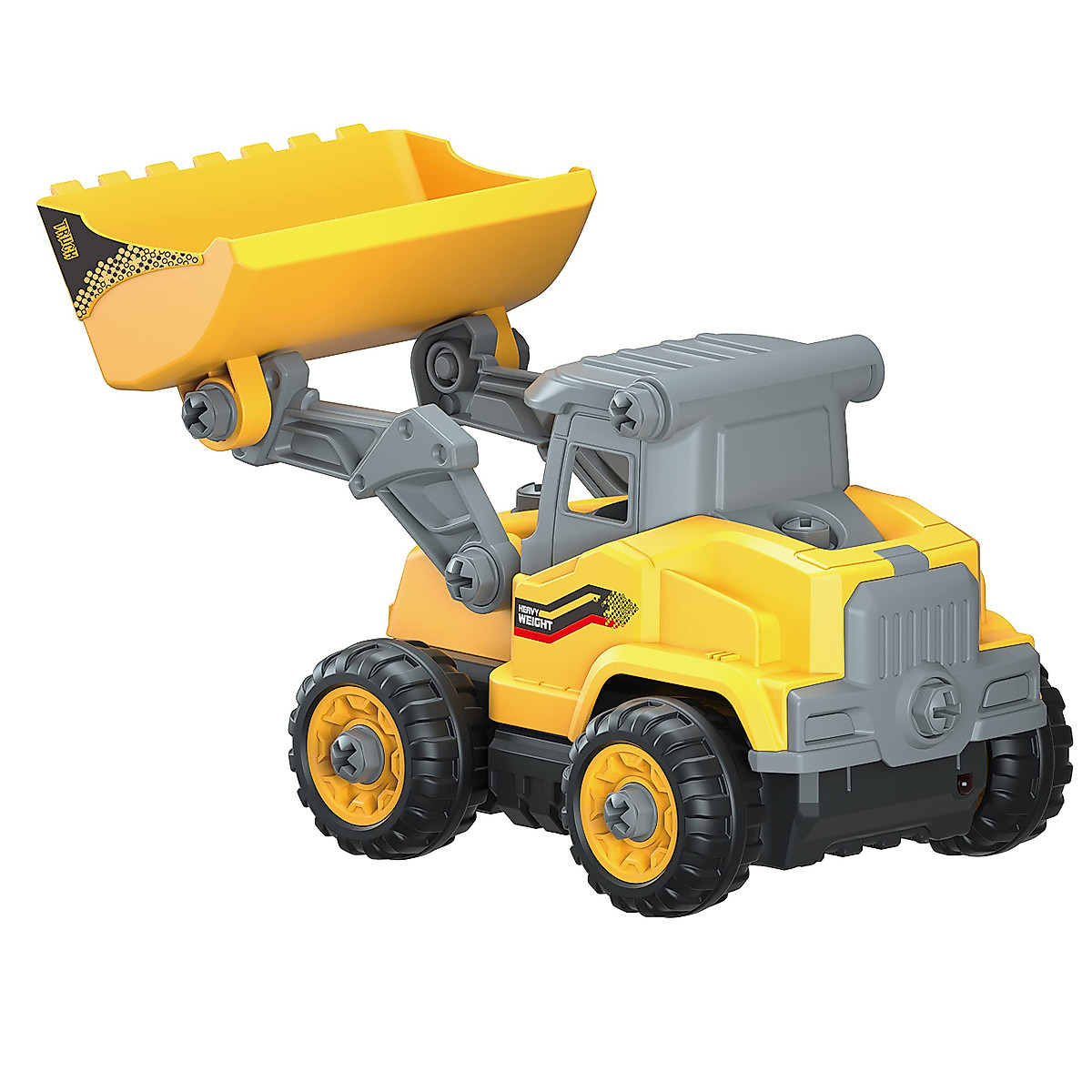 MUKIKIM Construct A Truck 2.0 – Front Loader. Remote Control Take Apart Truck Toys for Kids. Educational STEM RC Car Building Set. Electric Bucket Loader Assemble Kit & Tool Included
