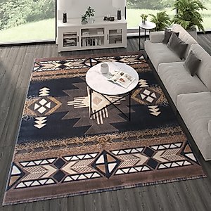 Concord Global Trading South West Native American Area Rug Design C318 Black (8 Feet X 10 Feet)