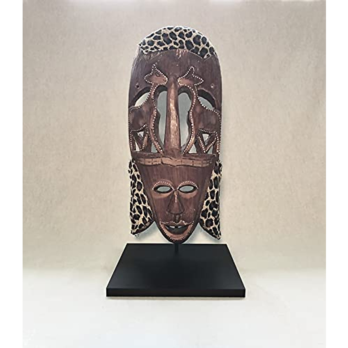 Clearco Decorative Mask STAND for African and Tribal Masks, Artifacts, Dolls, Statues, for displays, shows and art exhibits. MASK NOT INCLUDED.