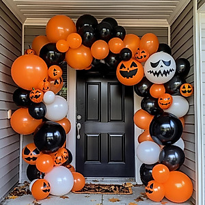 RUBFAC 145pcs Black Balloons Latex Balloons 18 12 10 5 Inch Party Balloon Kit Different Sizes for Birthday Party Wedding Balloon Graduation Baby Shower Decoration