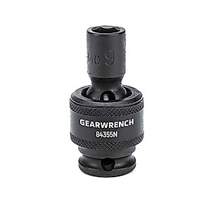 GEARWRENCH 15 Piece 3/8inch Drive 6 Point Universal Impact Socket Set, Metric - 84918N
