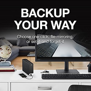 Seagate One Touch Hub 8TB External Hard Drive Desktop HDD – USB-C and USB 3.0 port, for Computer Workstation PC Laptop Mac (STLC8000400)