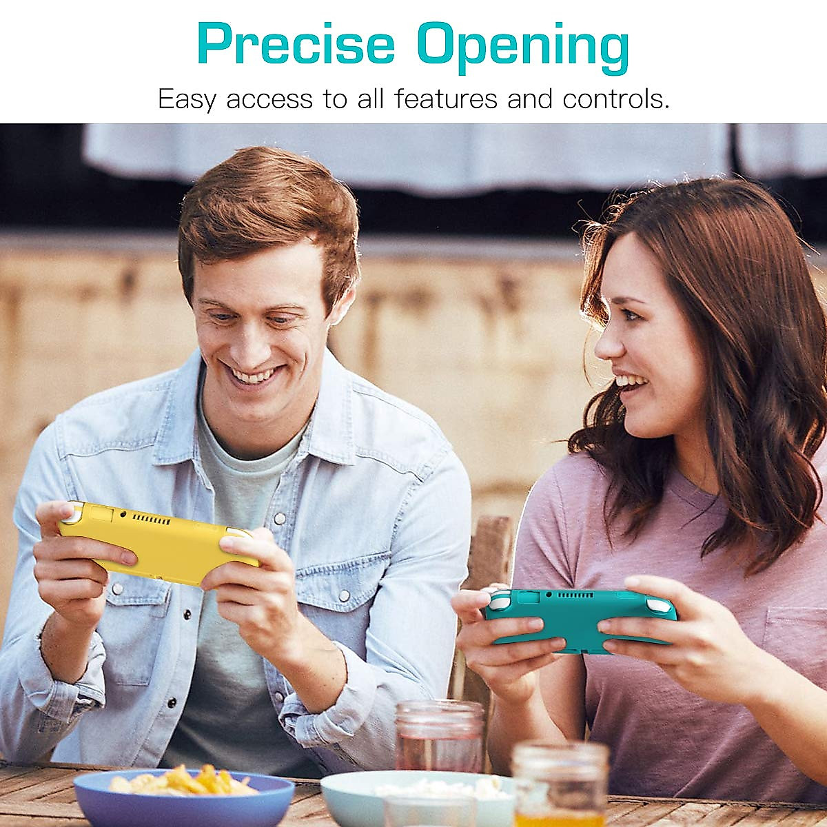 MoKo Case Compatible with Nintendo Switch Lite Console - Turquoise, Protective Silicone Cover, Shock Absorption, Anti Scratch, Easy Installation, Precise Cutouts