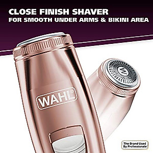 Wahl Pure Confidence Rechargeable Electric Razor, Trimmer, Shaver, & Groomer for Women with 3 Interchangeable Heads - Model 9865-2901V
