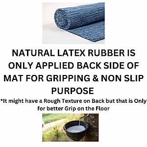 KD Willmax Cotton Yoga Mat Cotton Handmade Organic Cotton Yoga Earth Natural Elements Yoga Rug Hand Woven Washable 100% Organic Exercise Mat Highly Absorbent Mat Size 74x27 Inch (Saffron,Dark Orange)