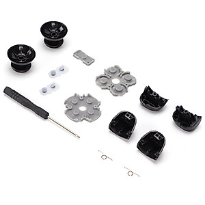 PS5 Controller Replacement Parts Kit for PS5 Handle Conductive Rubber Pad Rocker + 3D Plastic Cap + L12 Replacement Buttons Set Repair Kit