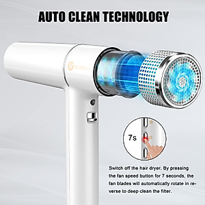 Slopehill Hair Dryer with Unique Brushless Motor | Intelligent Fault Diagnosis | Innovative Microfilter | Oxy Active Technology | Led Display (White)