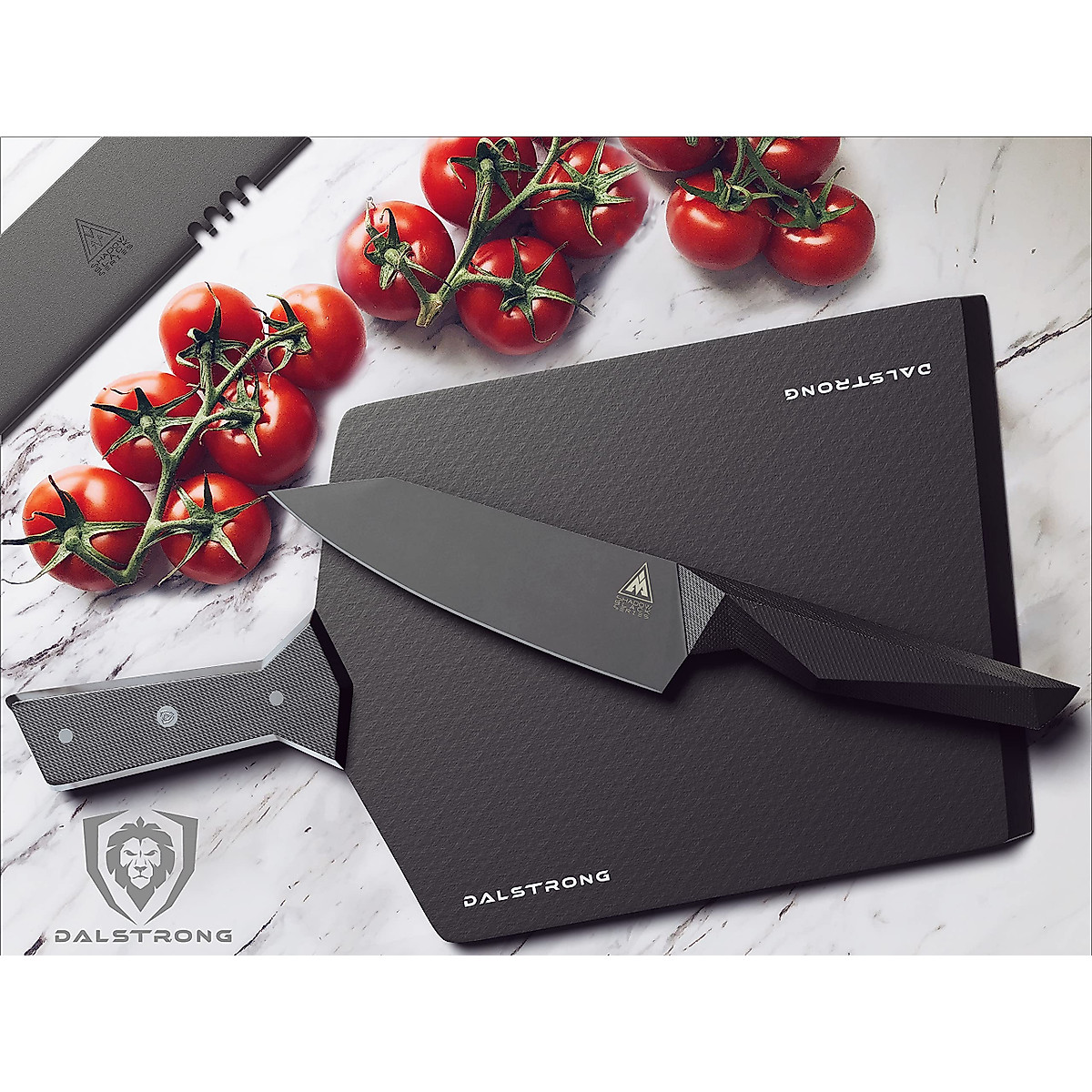 Dalstrong Chef Knife - 6 inch - Shadow Black Series - Black Titanium Nitride Coated - Razor Sharp Kitchen Knife - High Carbon 7CR17MOV-X Vacuum Treated Steel - Sheath - Chef's Knife - NSF Certified