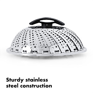 OXO Good Grips Stainless Steel Steamer With Extendable Handle & Good Grips Soft-Handled Manual Can Opener