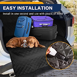 Middrivr Car Trunk Mat, Waterproof Cargo Liner for SUV, Rear Seat Cover Mat, Oxford Cloth, Universal Fit, Black