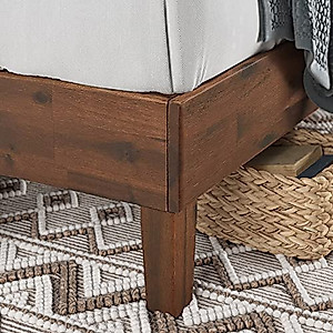 Zinus Marissa 12 Inch Deluxe Wood Platform Bed / No Box Spring Needed / Wood Slat Support / Antique Espresso Finish, Full