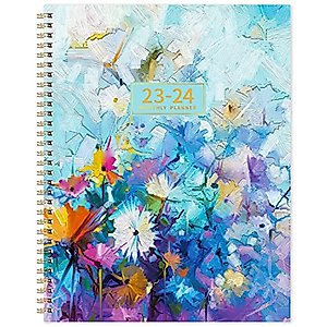 2023-2024 Monthly Planner/Calendar - Monthly Planner 2023-2024 with Two-Side Pocket, January 2023-December 2024, 9" x 11", Two Years Monthly Planner, Flexible Cover, Perfect Organizer