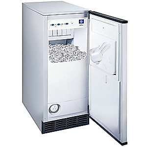 Manitowoc SM-50A 14 3/4" Air Cooled Undercounter Octagonal Cube Ice Machine with 25 lb. Bin - 53 lb. with Pump