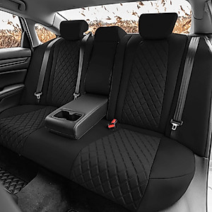 FH Group Custom Fit Seat Covers for 2023-2024 Honda Accord LX Sport Sport SE EX EX-L, Car Seat Covers Full Set, Black Neoprene Seat Covers, Waterproof Car Seat Cover, Honda Accessories