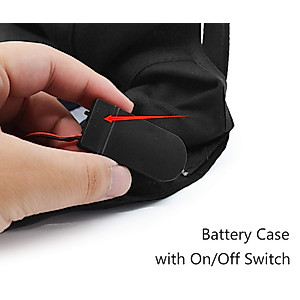 Hands Free LED Baseball Cap Hat for Outdoor Jogging Hip Hop Party Holiday Black