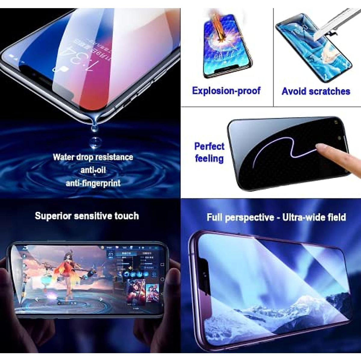 iPhone 12/12 Pro Screen Replacement Kit, LCD Cellular Glass Display Repair Digitizer 6.1 inch Touch Screen with Repair Kit + Screen Protector