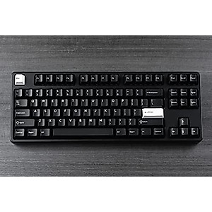 DROP DCX White-on-Black Keycap Set, Doubleshot ABS, Cherry MX Style Keyboard Compatible with 60%, 65%, 75%, TKL, WKL, Full-Size, 1800 layouts and More (White-on-Black)