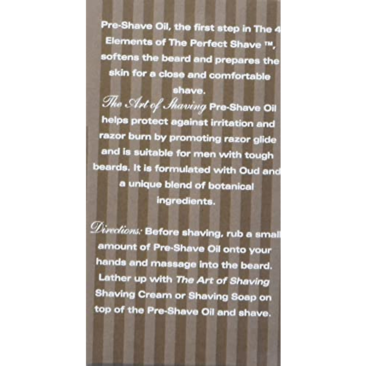 The Art of Shaving Pre Shave Beard Oil for Men, Protects Against Irritation and Razor Burn, Clinically Tested for Sensitive Skin, Oud, Woody, 2 Fl Oz