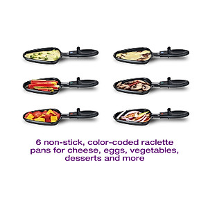 Party Grill & Raclette by Salton | 6-Person Smokeless Indoor Grill | Non-Stick Grill Plate