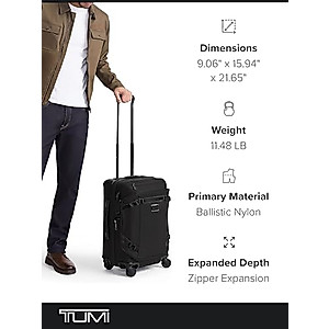 TUMI - Alpha Bravo Continental Front Lid Expandable 4 Wheeled Carry-On - Expandable Luggage - 21.8" X 16.0" X 9.0" - Navy