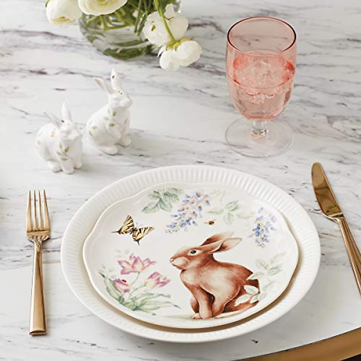 Lenox 893465 Butterfly Meadow Bunny 4-Piece Accent Plate Set