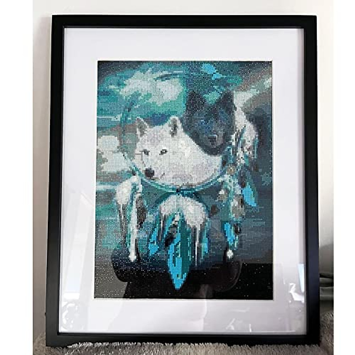 Huacan Wolf Diamond Painting Kits, Diamond Painting Kits for Adults Full Square Drill, 5D Diamond Art, Animals Diamond Painting Kit for Beginner Home Wall Decor 11.8x15.7in/30x40cm